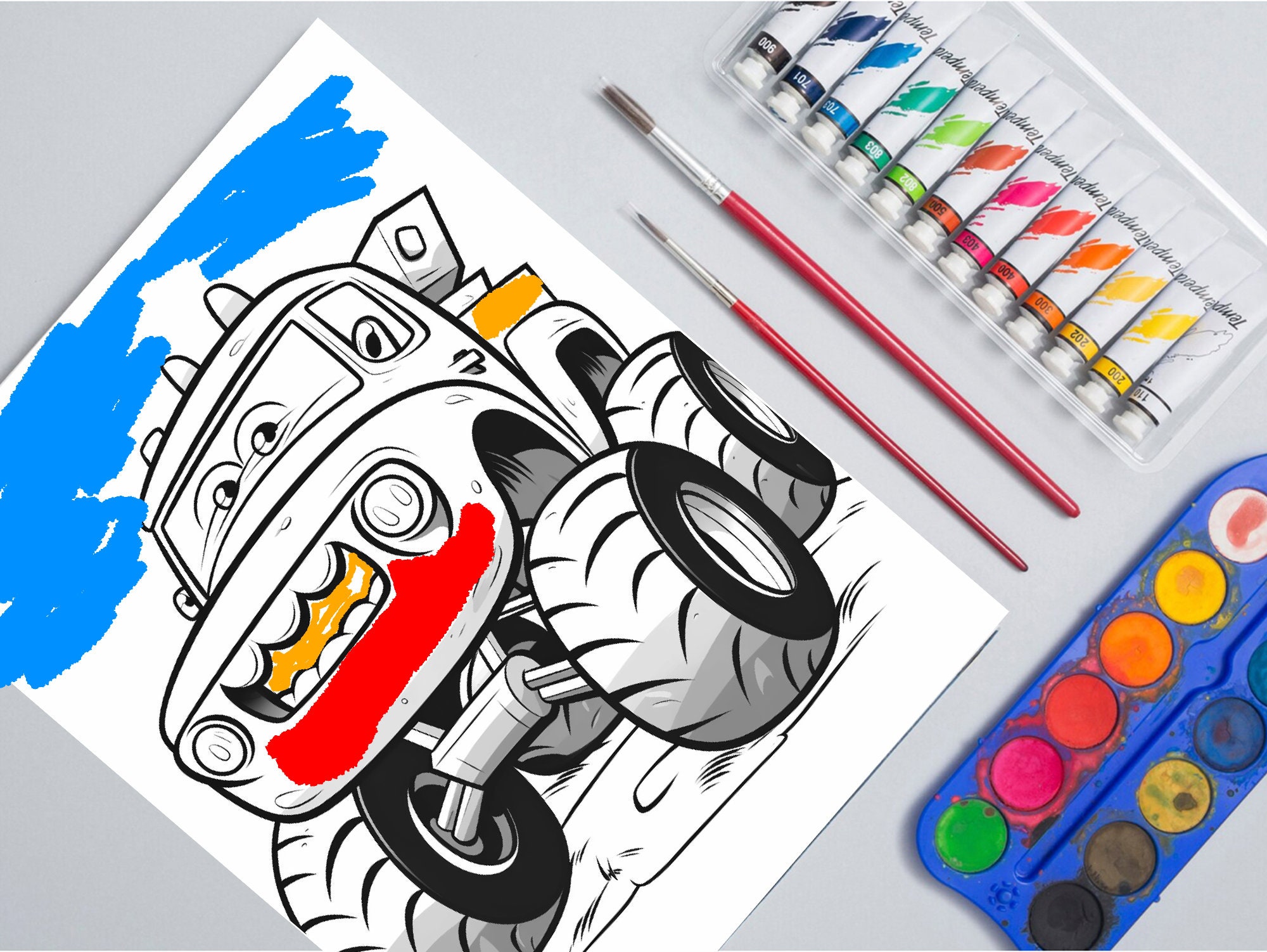 50 Monster Truck Coloring Pages for Kids Toddlers Preschoolers ...