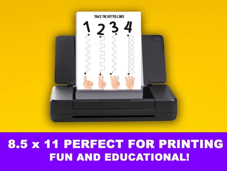 Numbers Trace and Color Workbook Kids Toddlers Preschoolers Printable ...