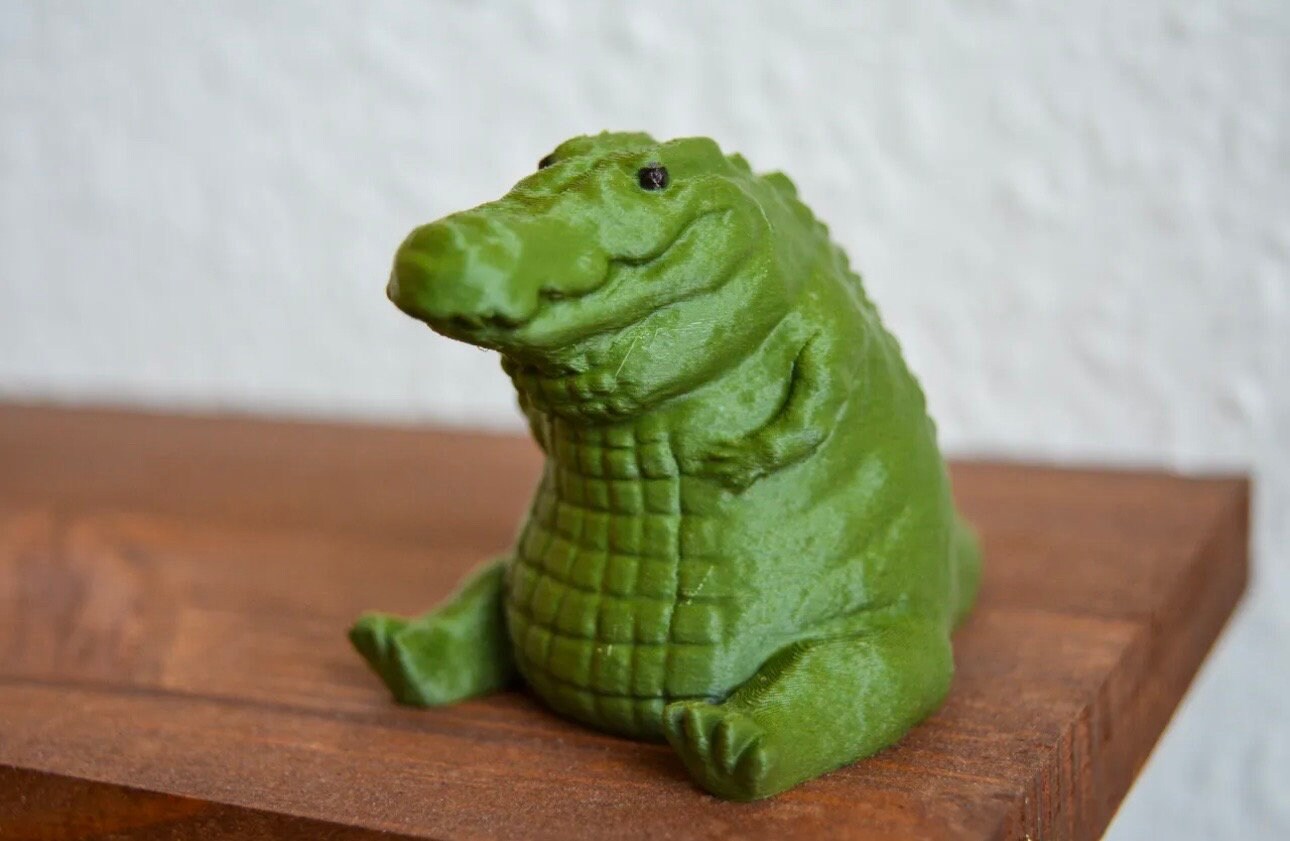 Chubby Crocodile Desk Toy Figure - Etsy