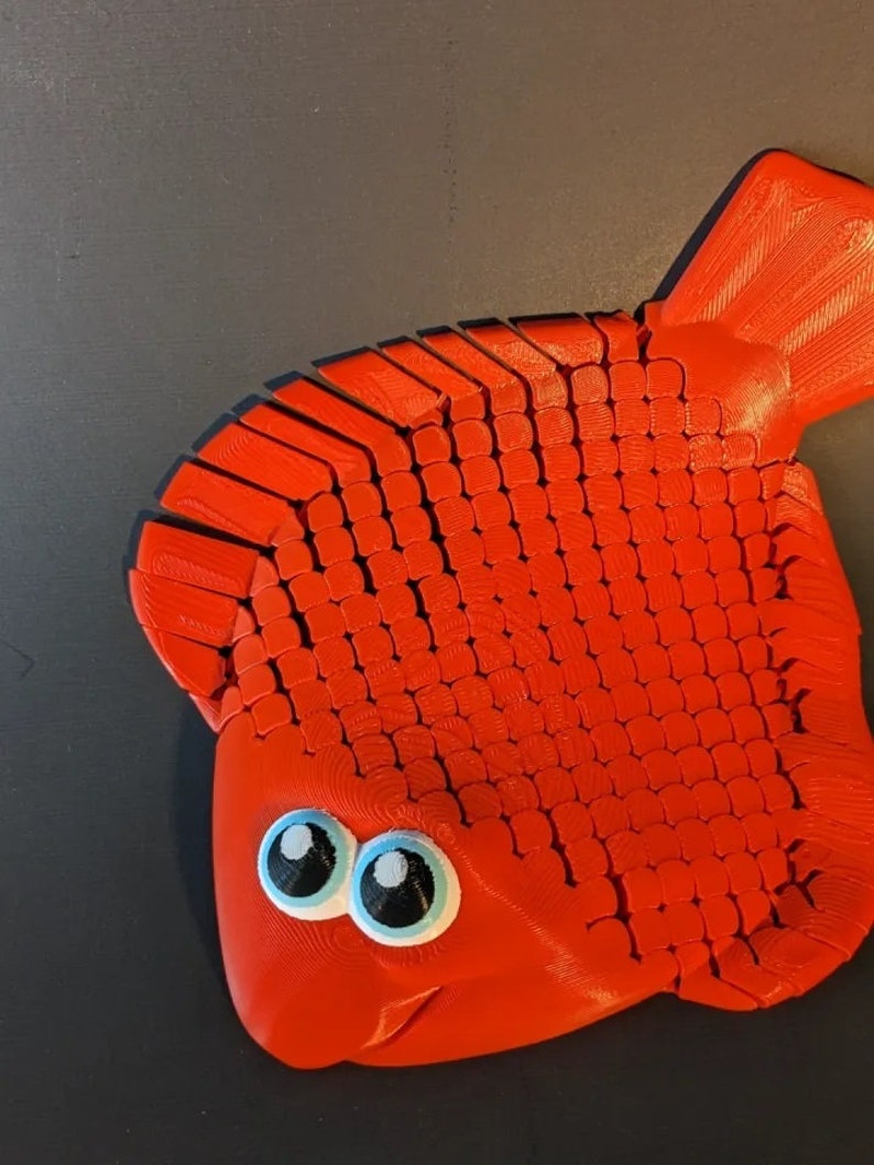 Wiggly Flounder Fun! Articulating 3D Printed Fish Toy - Etsy