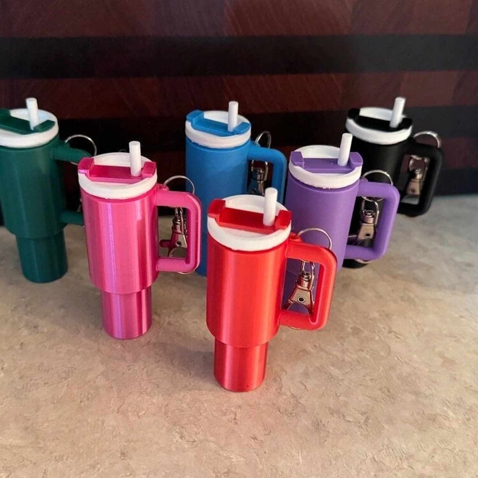 Mini Stanley Inspired Tumbler Keychain, With Storage Stanley Quencher ...