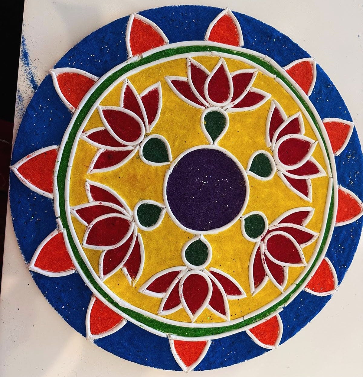 Beautiful Lippan Art Rangoli Stencil - Etsy