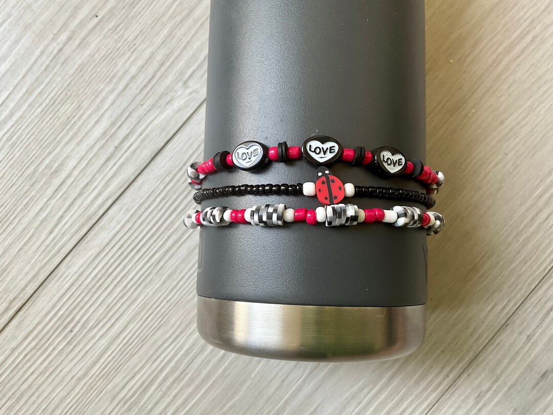 Ladybug Stanley Bracelet Stack/ Boot Topper/ Charm/ Stacked Bracelet - Etsy