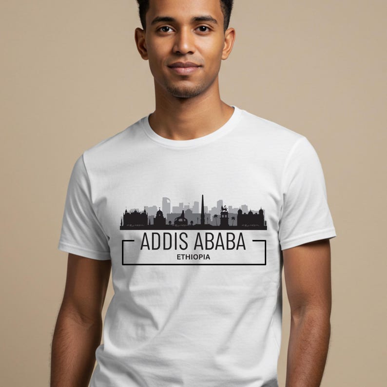 Personalized Ethiopian Landmark T-shirt, Custom Design Futuring Iconic ...