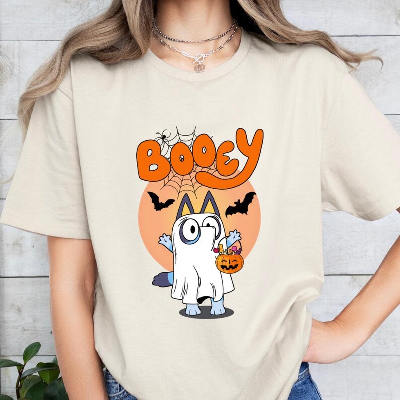 Booey Halloween Shirt, Cute Cartoon Dog Ghost T-shirt, Funny Spooky ...