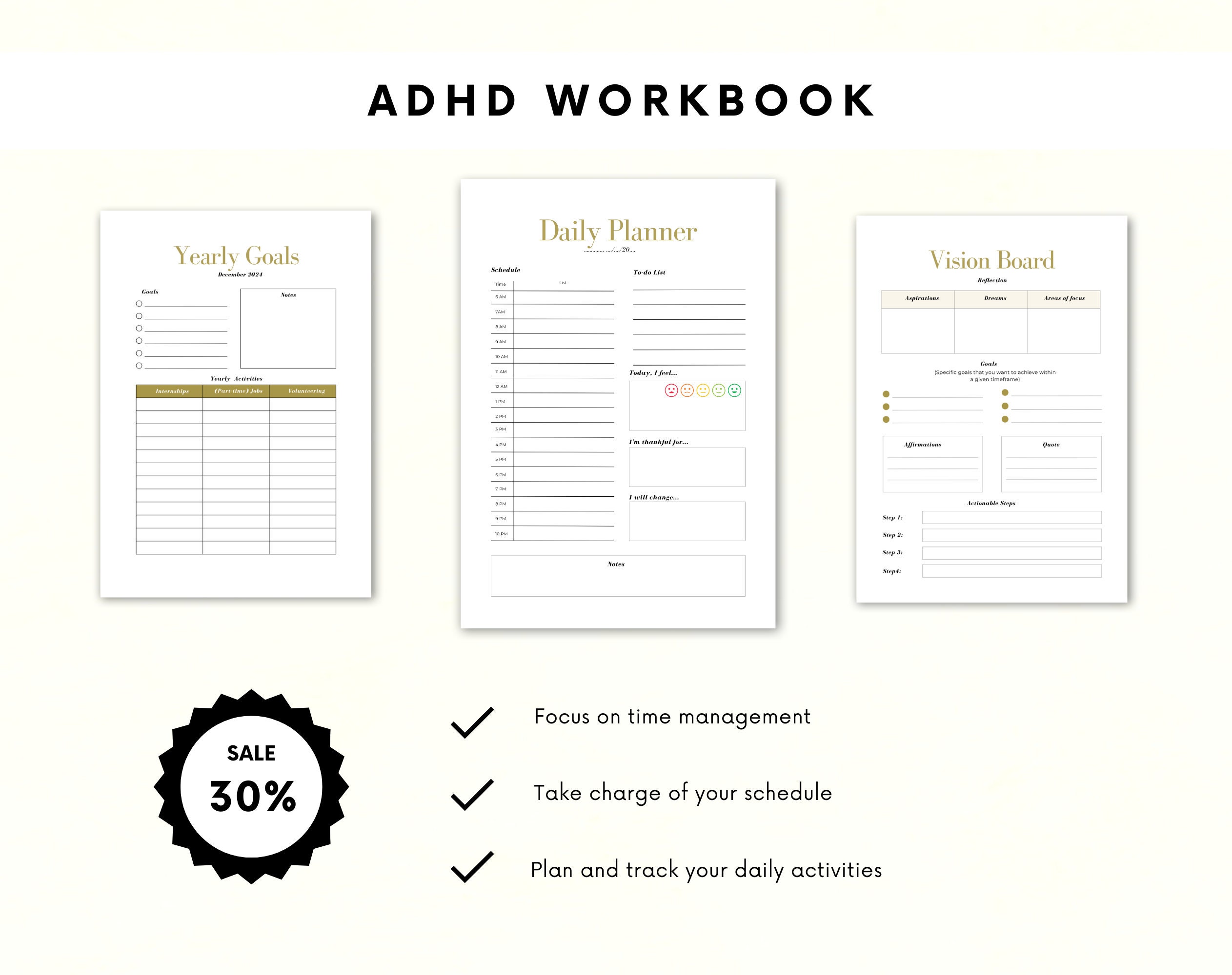 Ultimate ADHD Workbook Mental Health Neurodivergent Personal ...