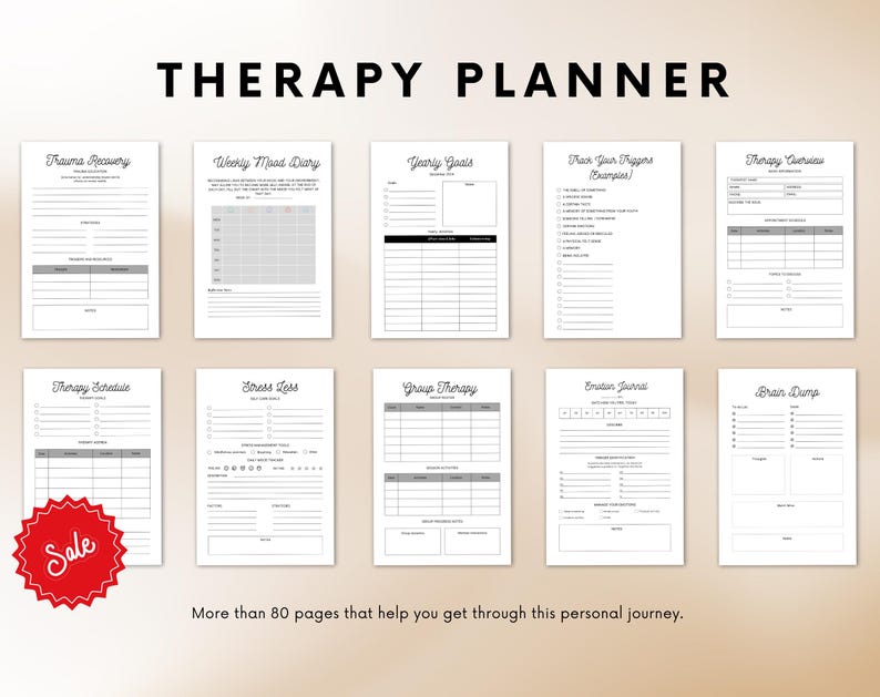 Therapy Planner | 80+ Pages | Therapy Session Planner | Therapist ...