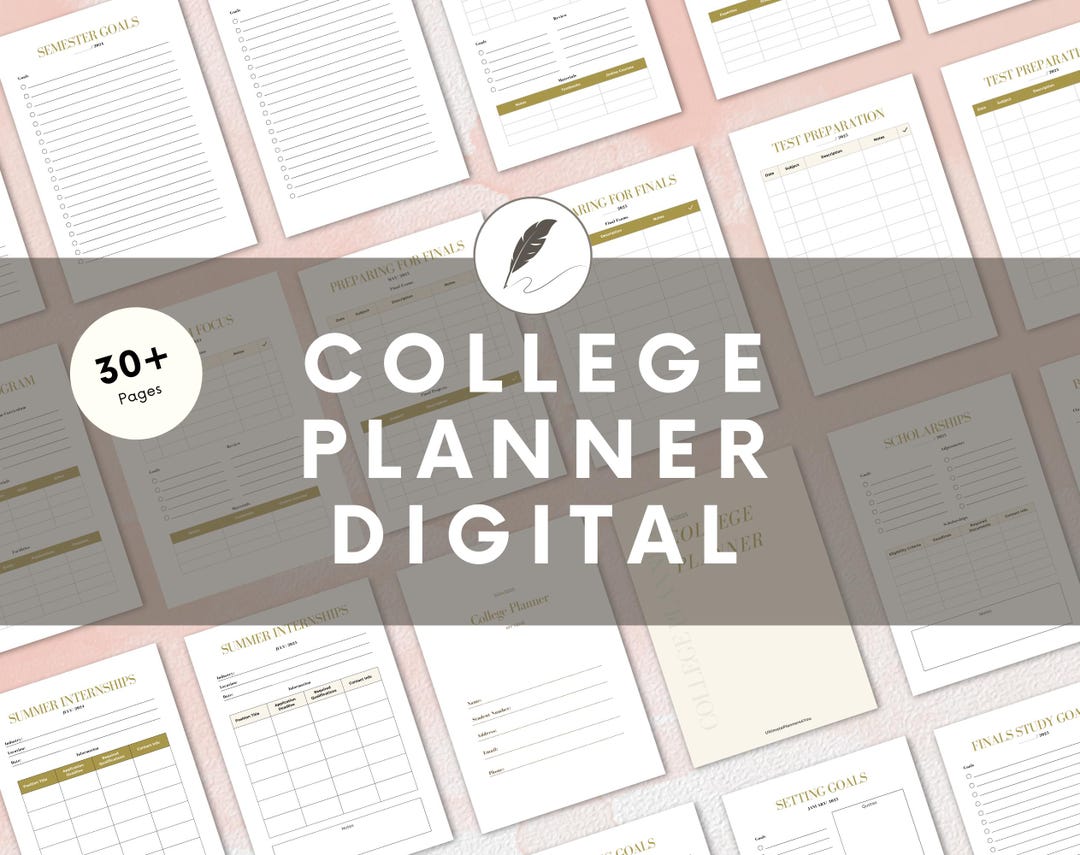 College Planner Digital | College Student Planner | Academic Planner ...