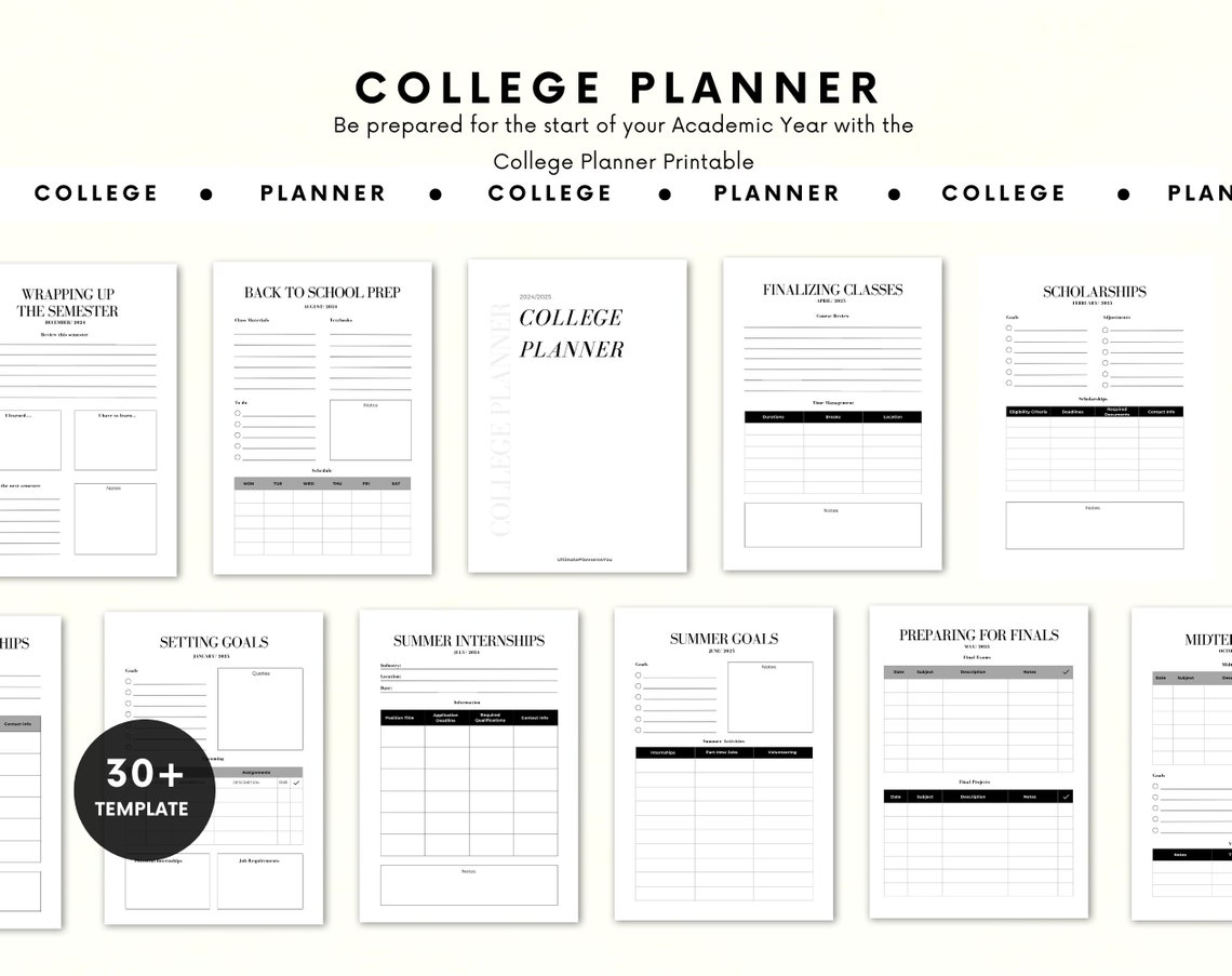 College Student Planner Printable | College Planner | College ...