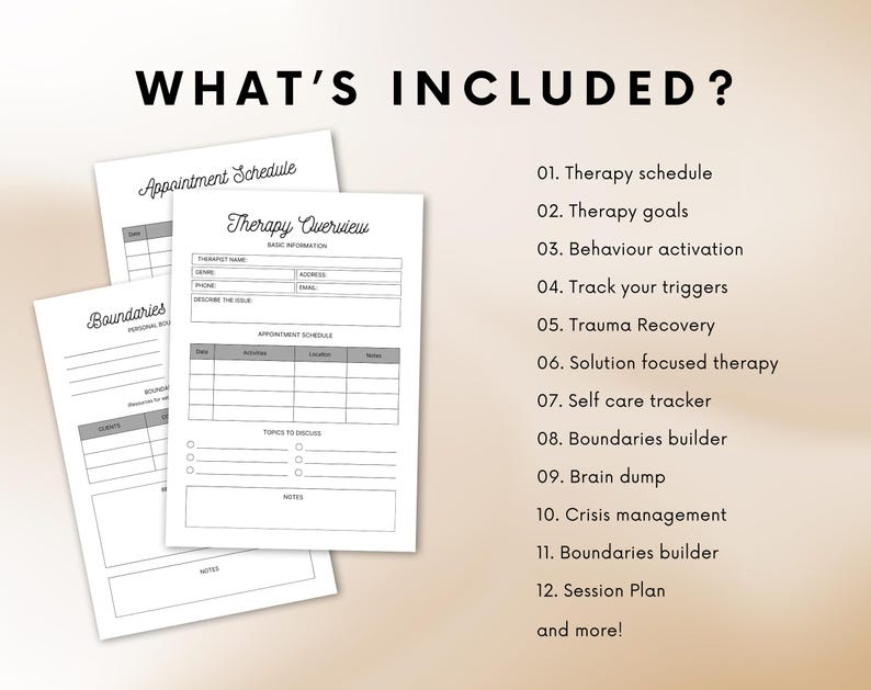 Therapy Planner | 80+ Pages | Therapy Session Planner | Therapist ...