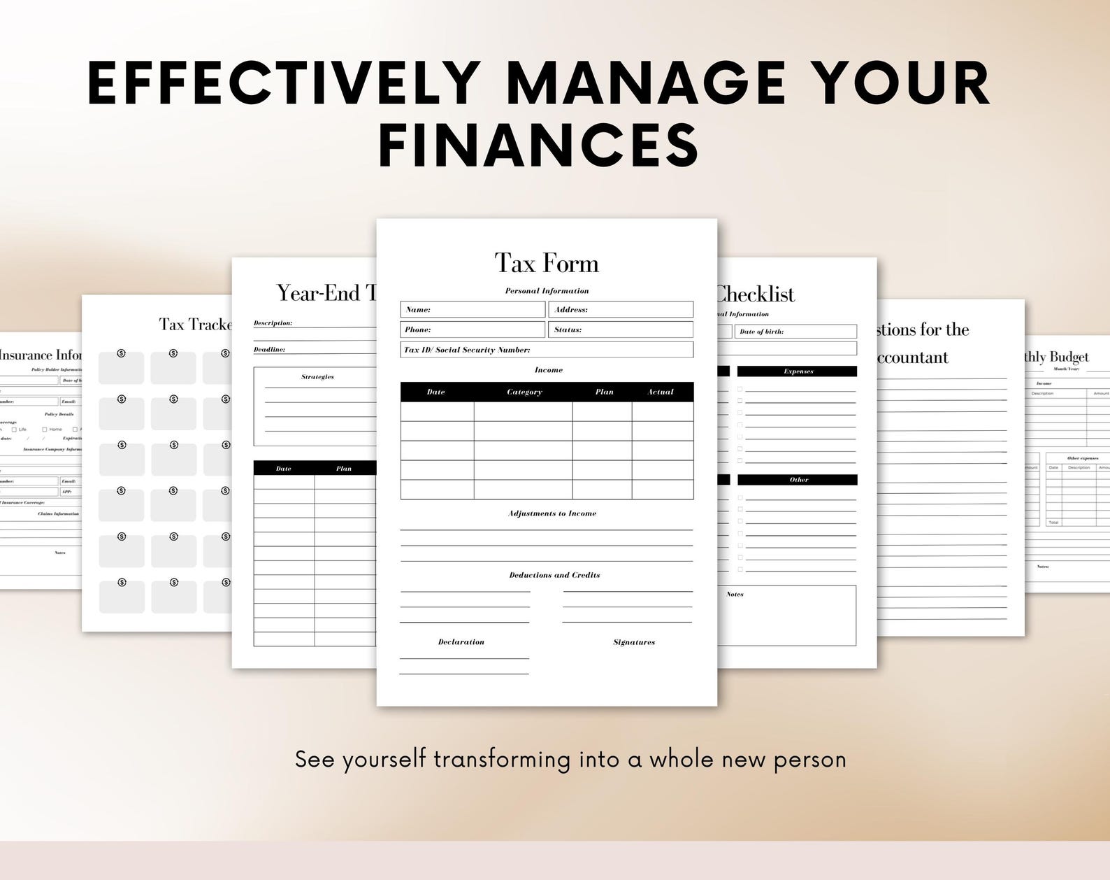 Personal Tax Planner | Tax Organizer | Financial Planner | Tax ...