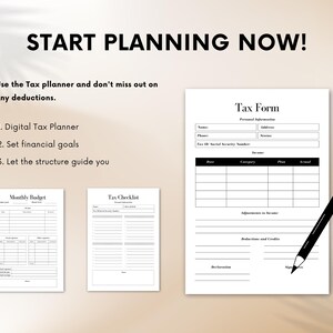 Personal Tax Planner | Tax Organizer | Financial Planner | Tax ...