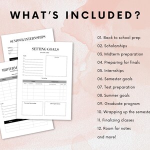 University Planner Printable Student Planner Printable Academic Planner ...