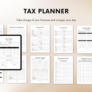 Personal Tax Planner | Tax Organizer | Financial Planner | Tax ...