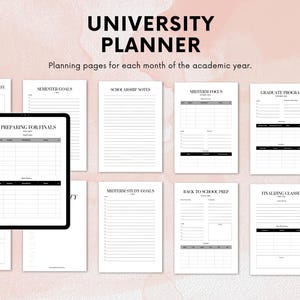 University Planner Printable Student Planner Printable Academic Planner ...