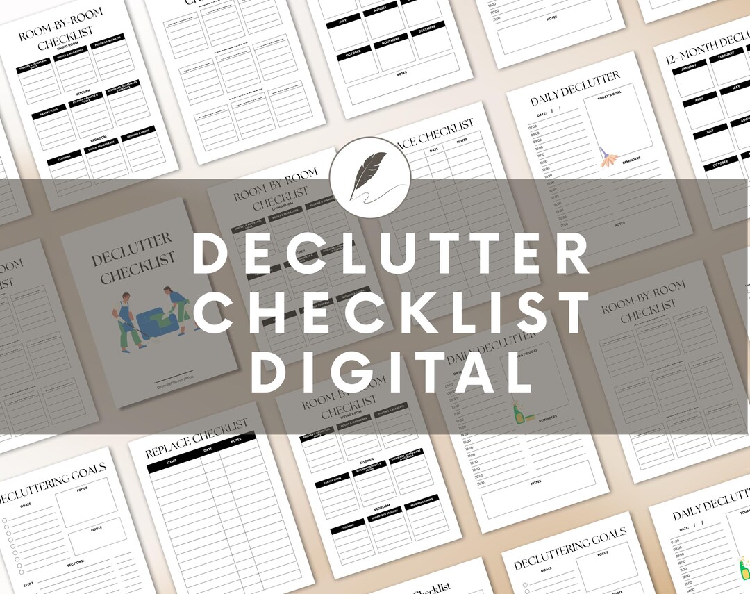 Declutter Checklist | Home Management | Cleaning Checklist | Digital ...