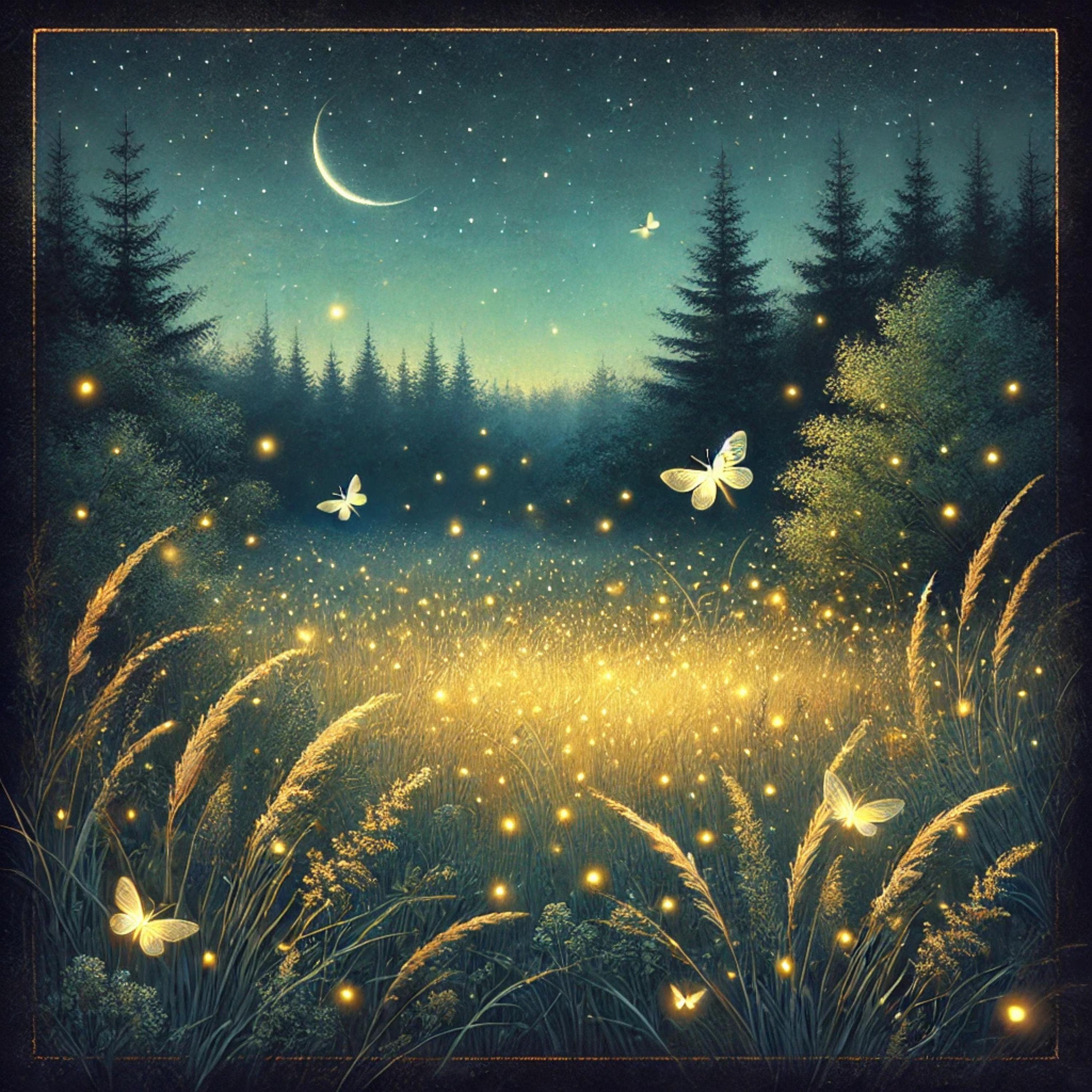 Magical Firefly Night Scenes | Digital Forest & Meadow Artwork Pack ...