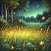 Magical Firefly Night Scenes | Digital Forest & Meadow Artwork Pack ...