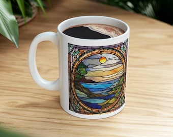 Coffee Mug Stained Glass Pattern - Etsy