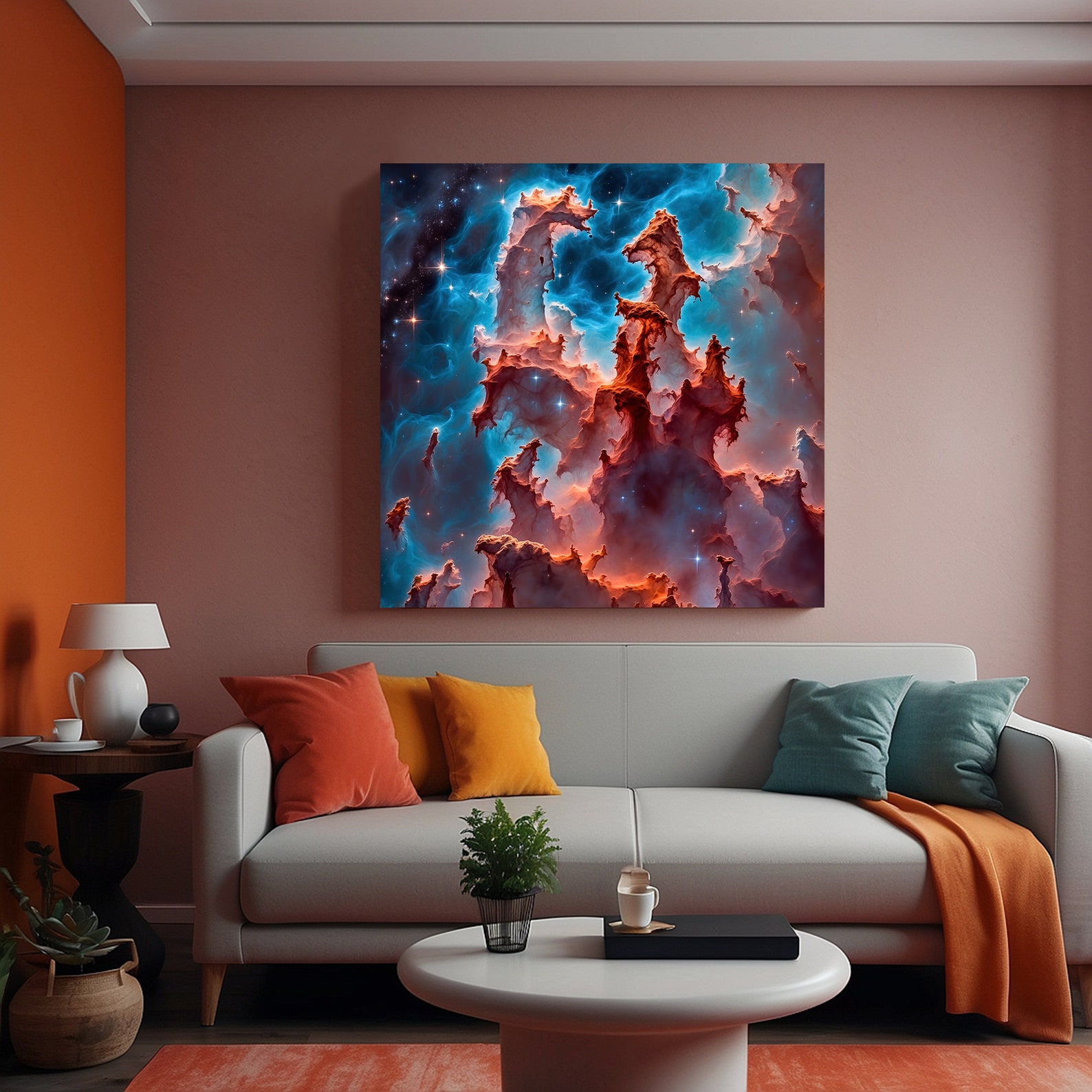 Pillars of Creation Canvas Art: Space Nebula Galaxy Landscape - Etsy