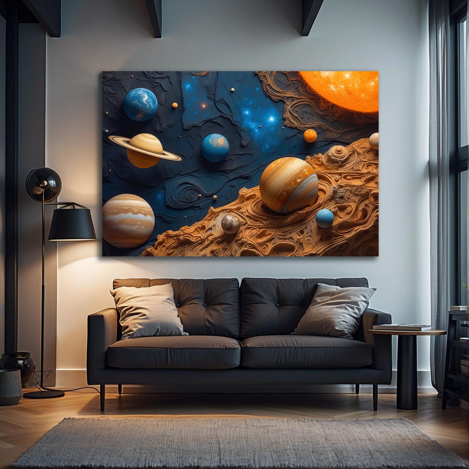 3D Planets Canvas Print: Solar System Space Wall Art - Etsy