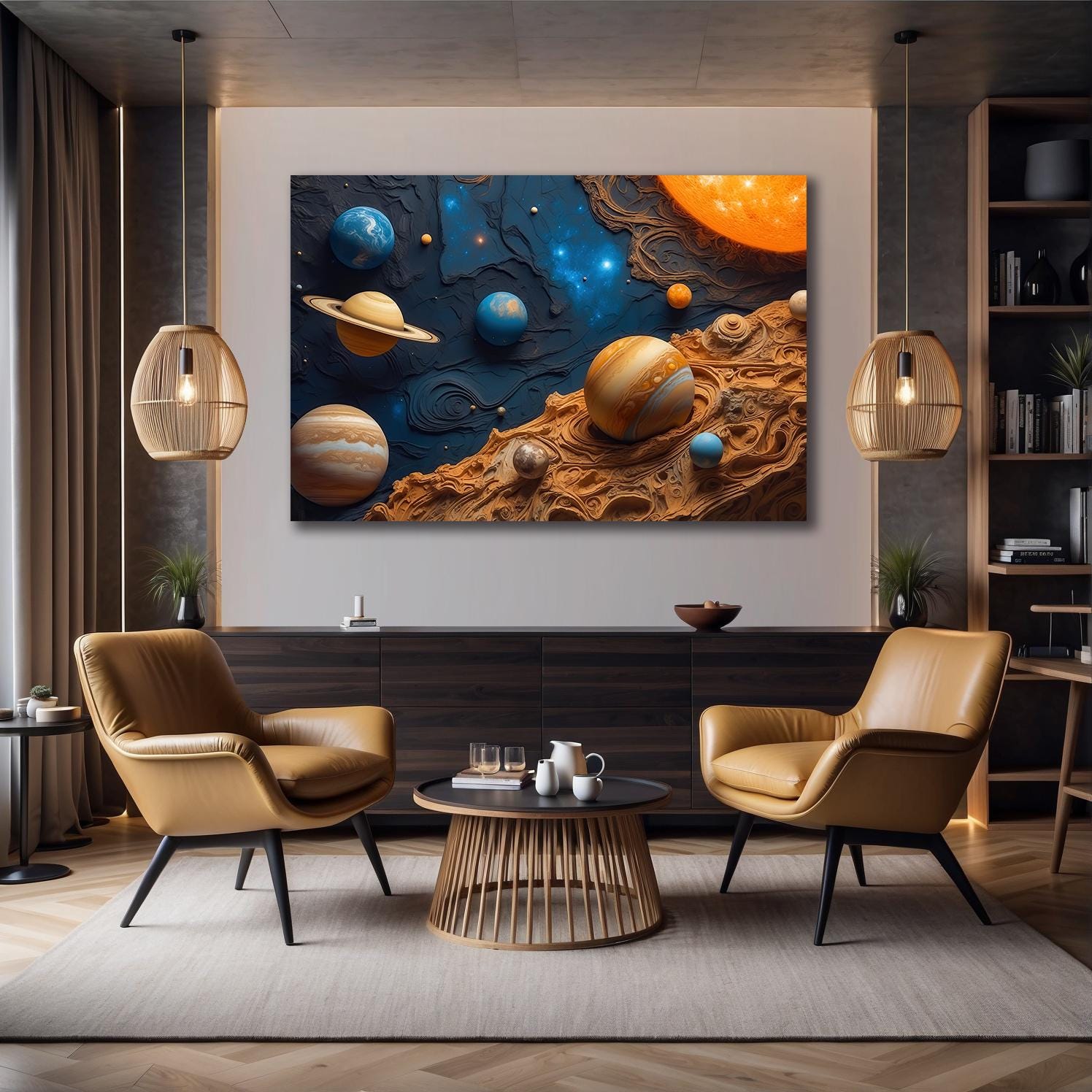 3D Planets Canvas Print: Solar System Space Wall Art - Etsy