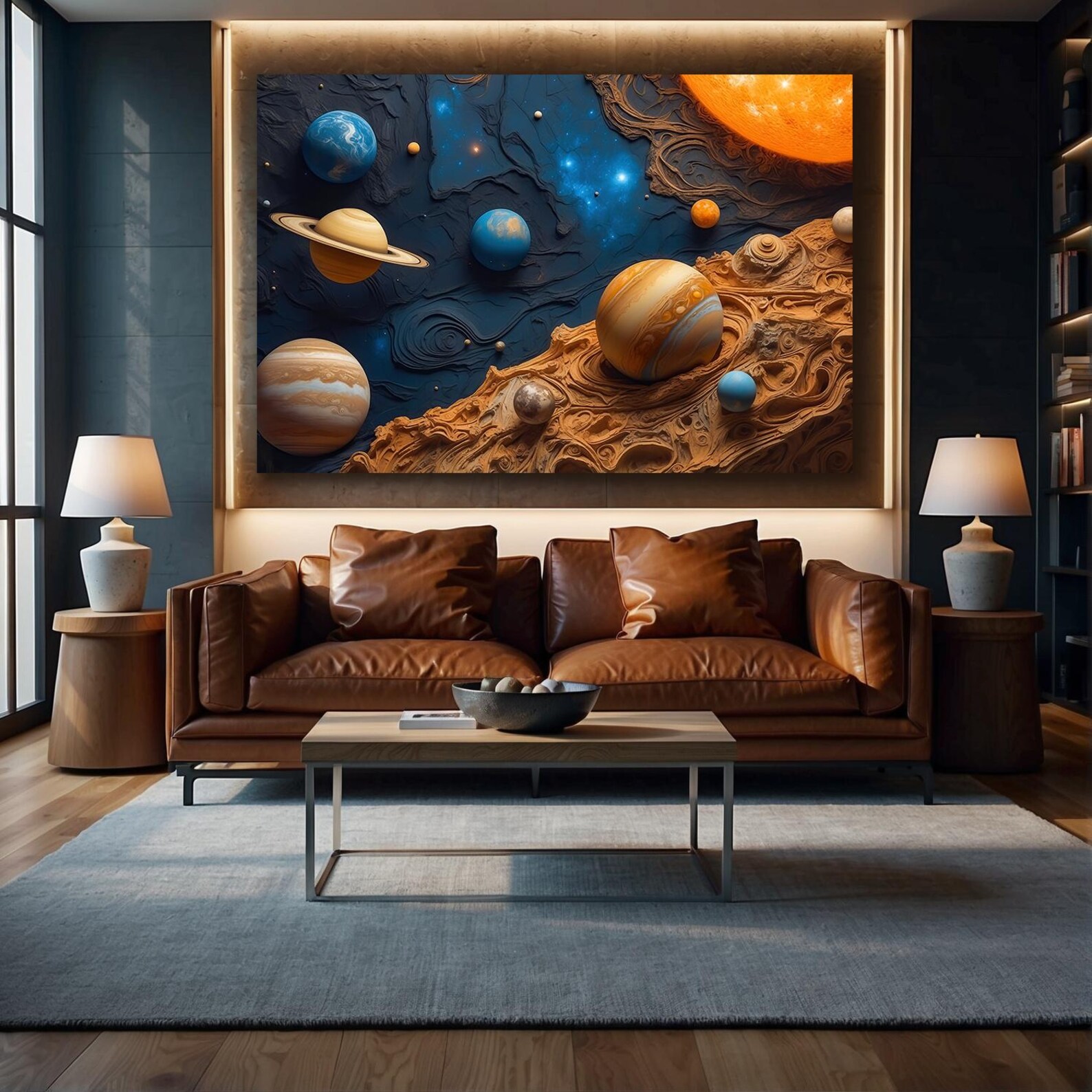 3D Planets Canvas Print: Solar System Space Wall Art - Etsy