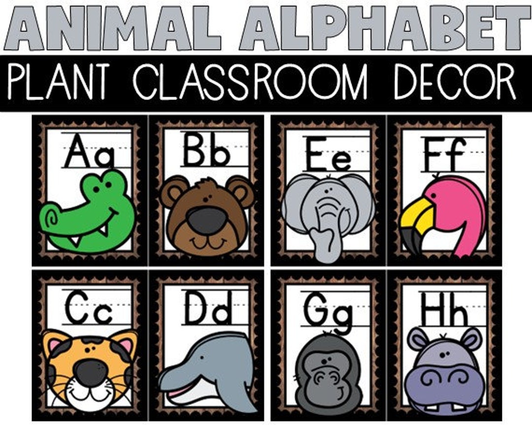 Classroom Alphabet Animal Alphabet Posters Classroom Decor Digital ...