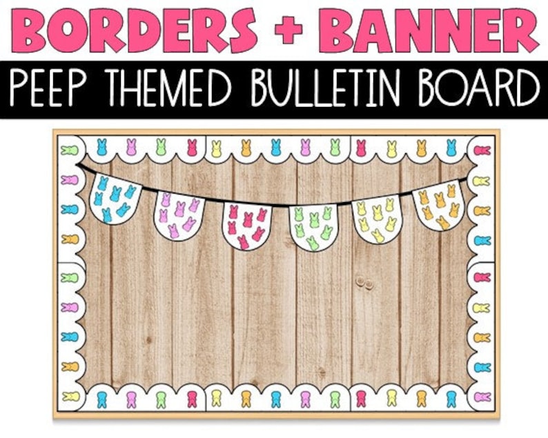 Peep Bulletin Board | Printable Banners | Printable Borders | Digital ...