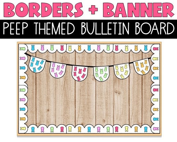 Peep Bulletin Board Printable Banners Printable Borders Digital ...