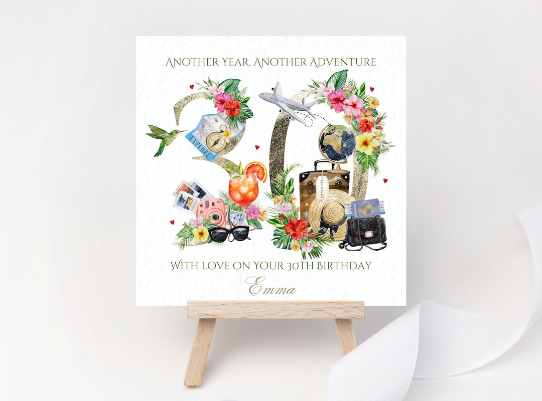Personalised Birthday Card Travel Lover Tropical Vacation Holiday ...