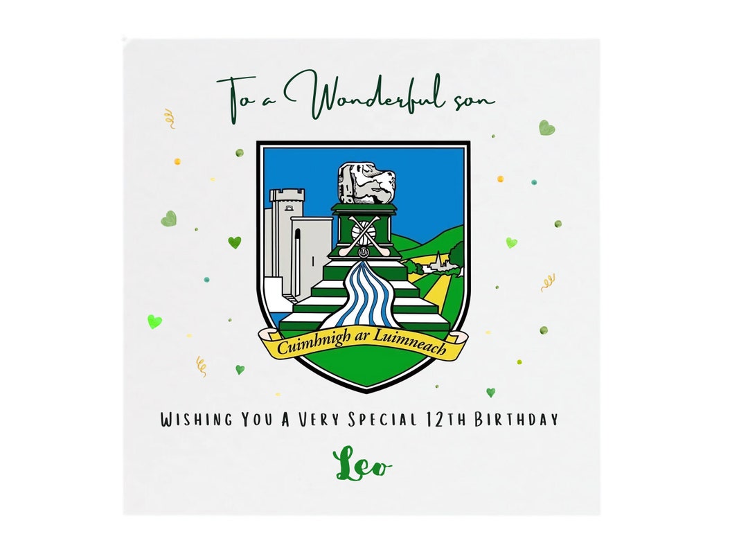 Personalised Birthday Card Counties Hurling Football Irish Gaelic Son ...