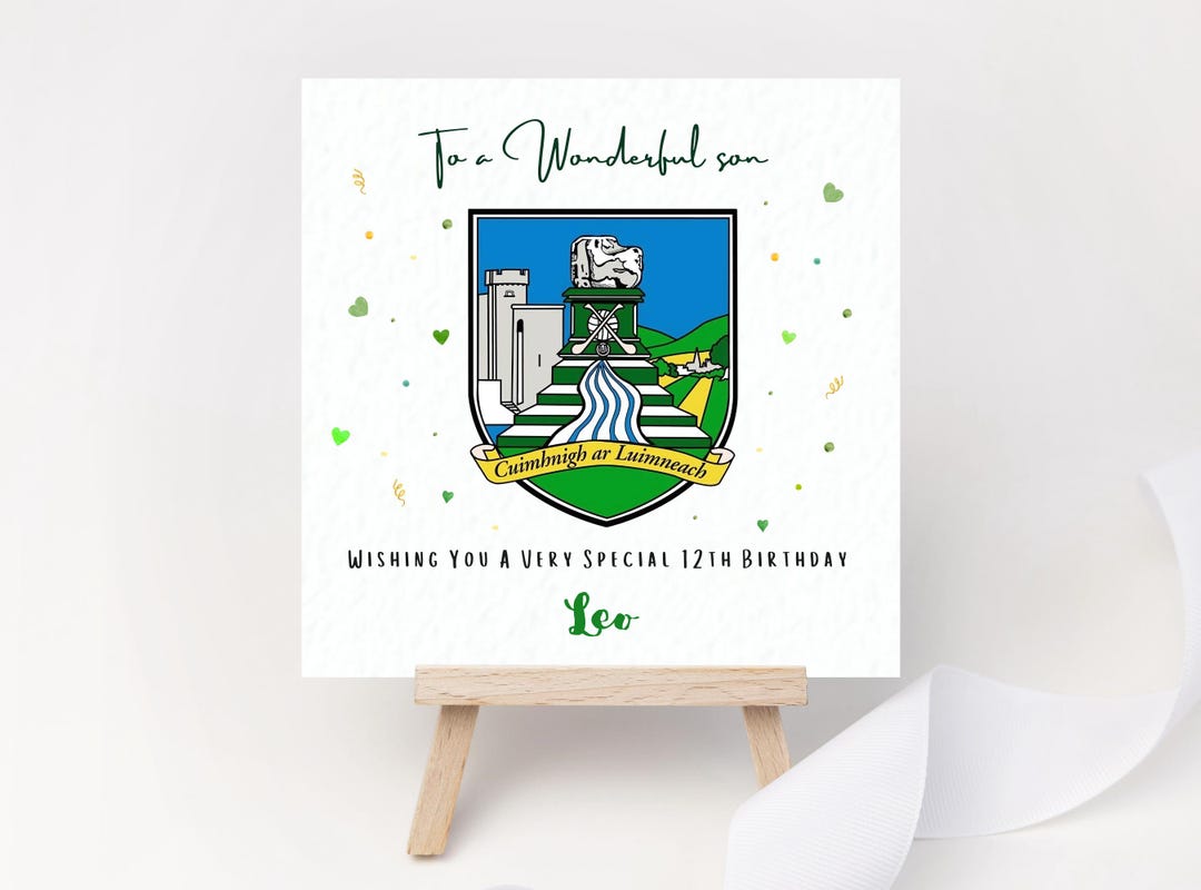 Personalised Birthday Card Counties Hurling Football Irish Gaelic Son ...