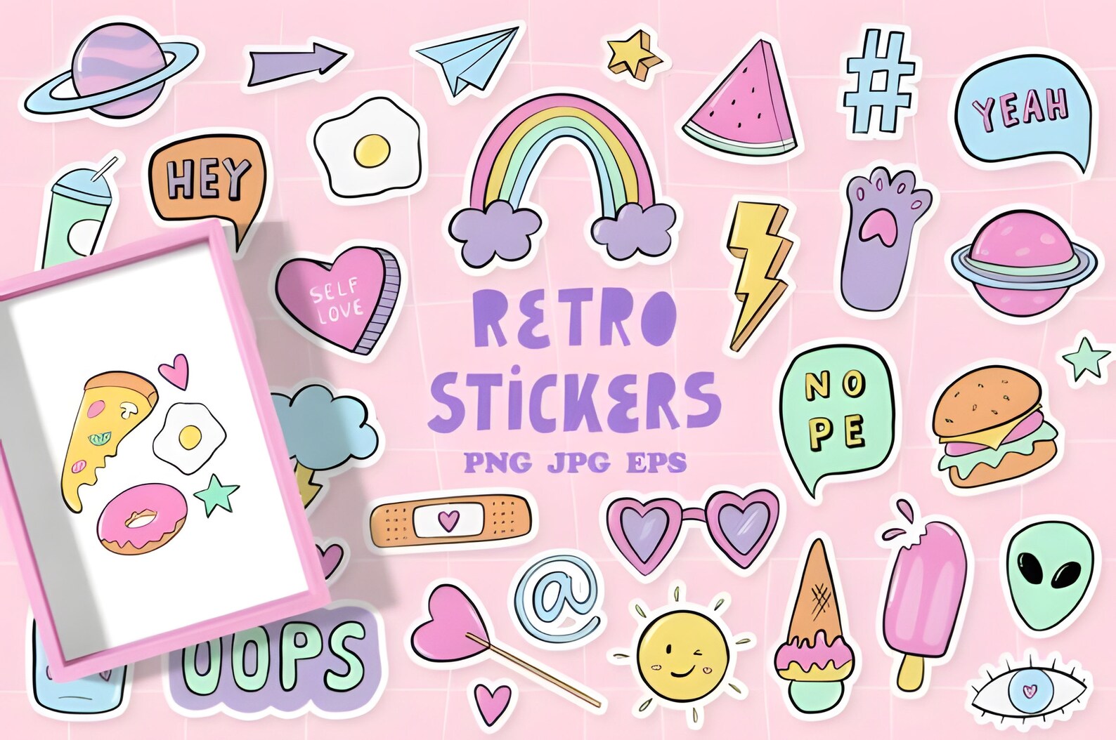 Retro Doodles SVG Bundle Retro Doodles Kwaii SVG Retro Doodles SVG ...