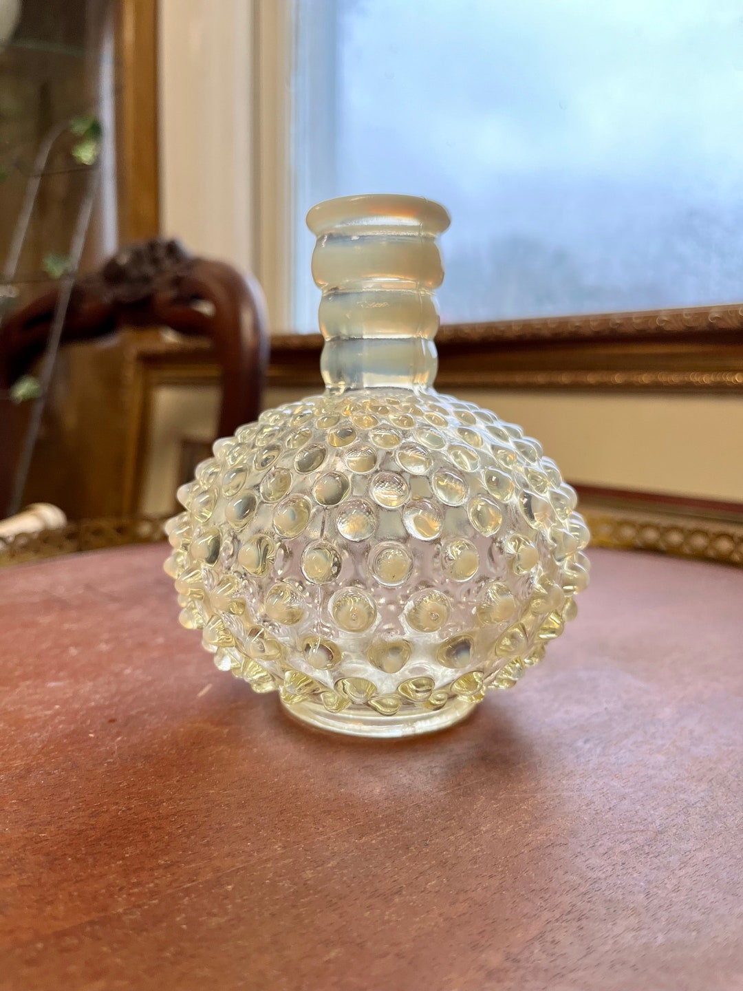 Vintage Fenton Opalescent Moonstone Hobnail Perfume Bottle - Etsy