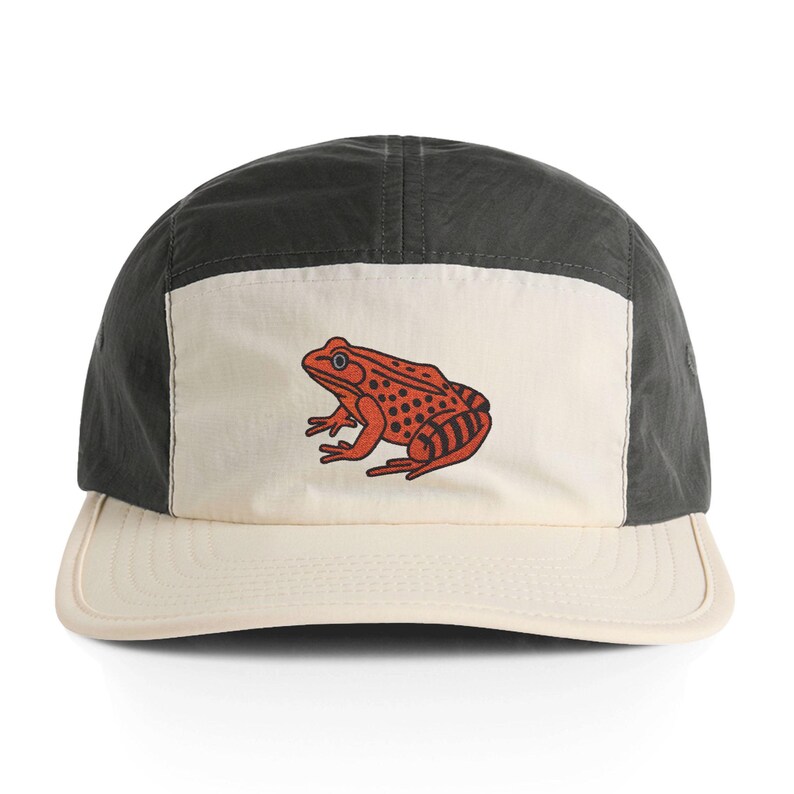 Red-legged Frog Embroidered Nylon Cap | Two-tone Camp Hat - Etsy