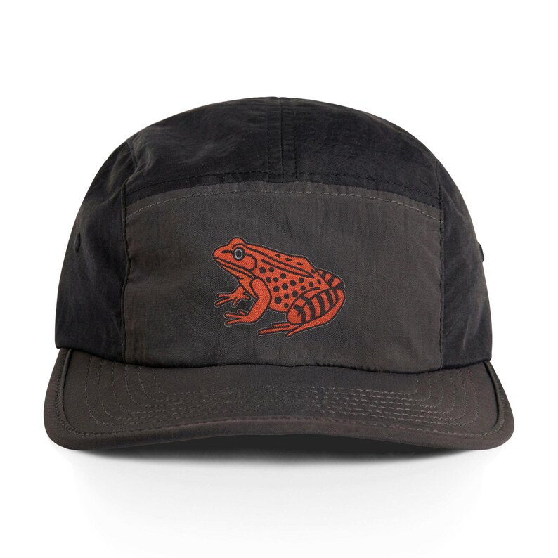 Red-legged Frog Embroidered Nylon Cap | Two-tone Camp Hat - Etsy