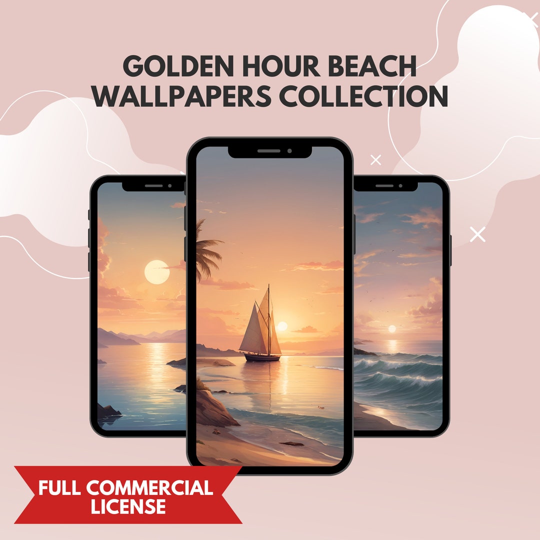 Calm Beach Phone Wallpaper Set, 10 Pcs, Smartphone Wallpaper Set ...
