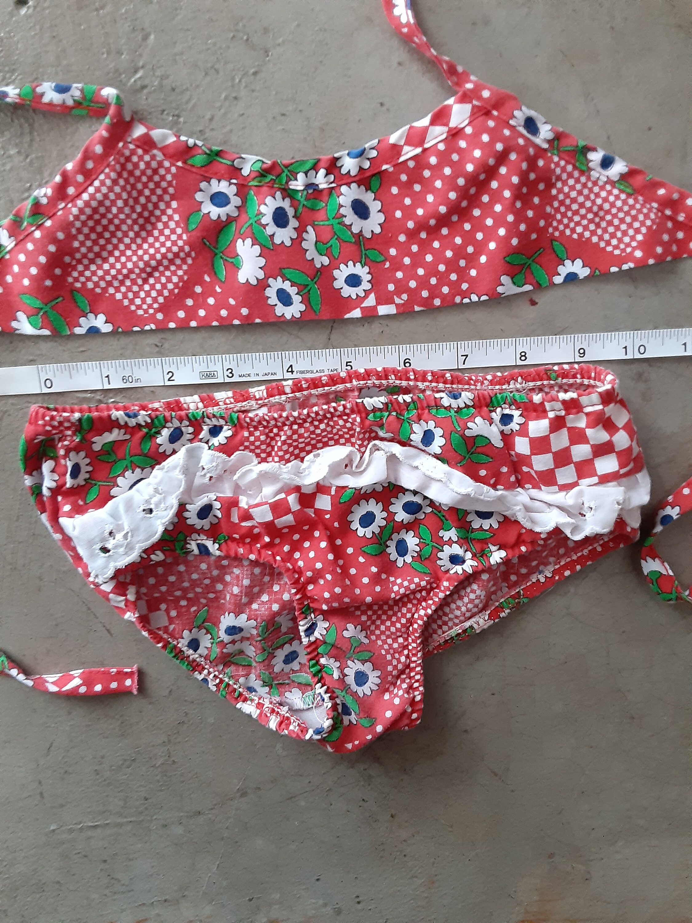 Vintage 60s 70s Girls Bathing Suit Bikini Sun Suit 3 Needs TLC - Etsy