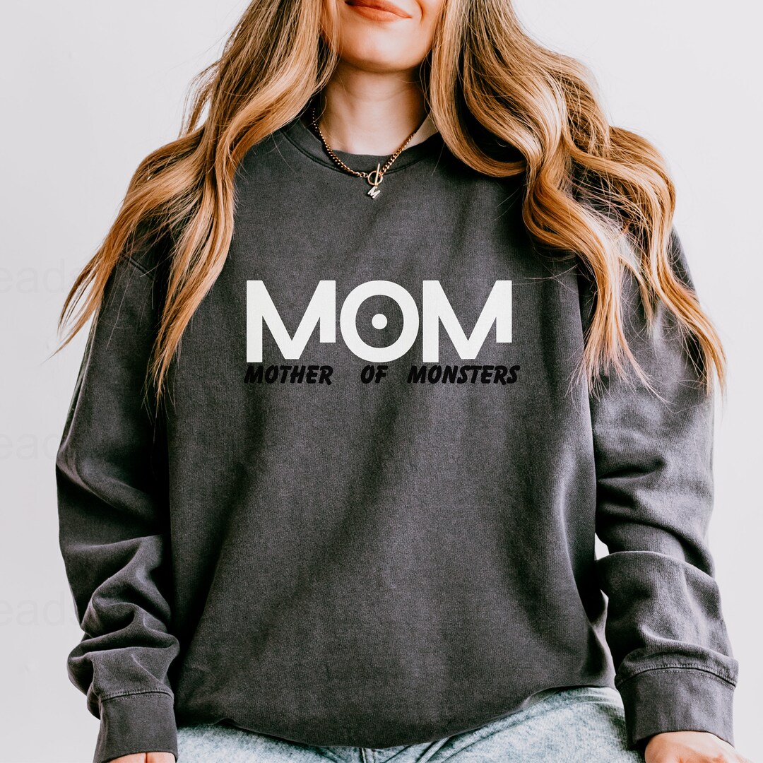 Mom Sweatshirt, Mother of Monsters Crewneck, Sarcastic Mama Sweatshirt ...