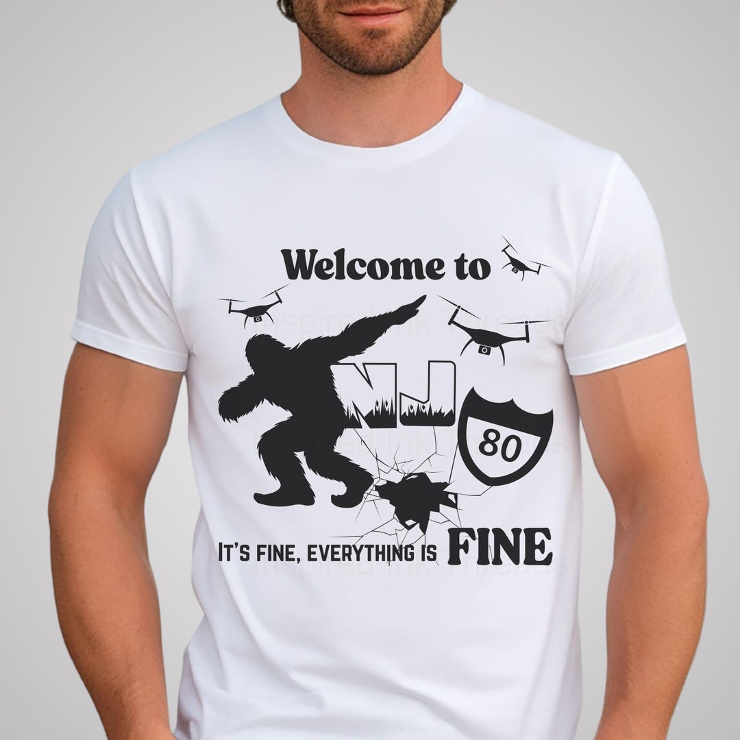 Funny NJ Route 80 Sinkhole Shirt, NJ Humor Commuter Gift, Welcome to NJ ...