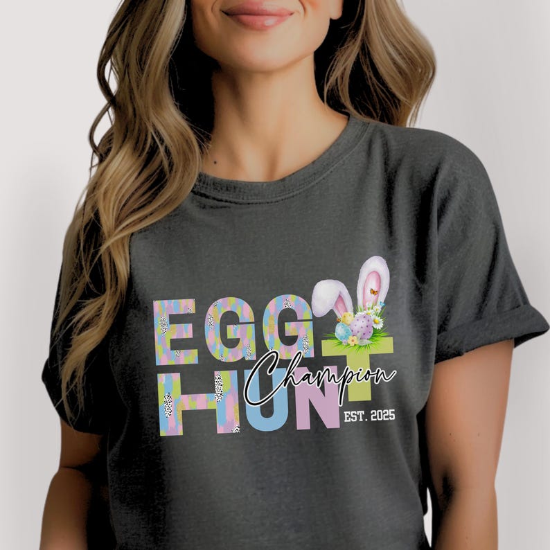 Custom Year Easter Egg Hunt T-shirt, Egg Hunt Tee, Bunny Ears Graphic ...