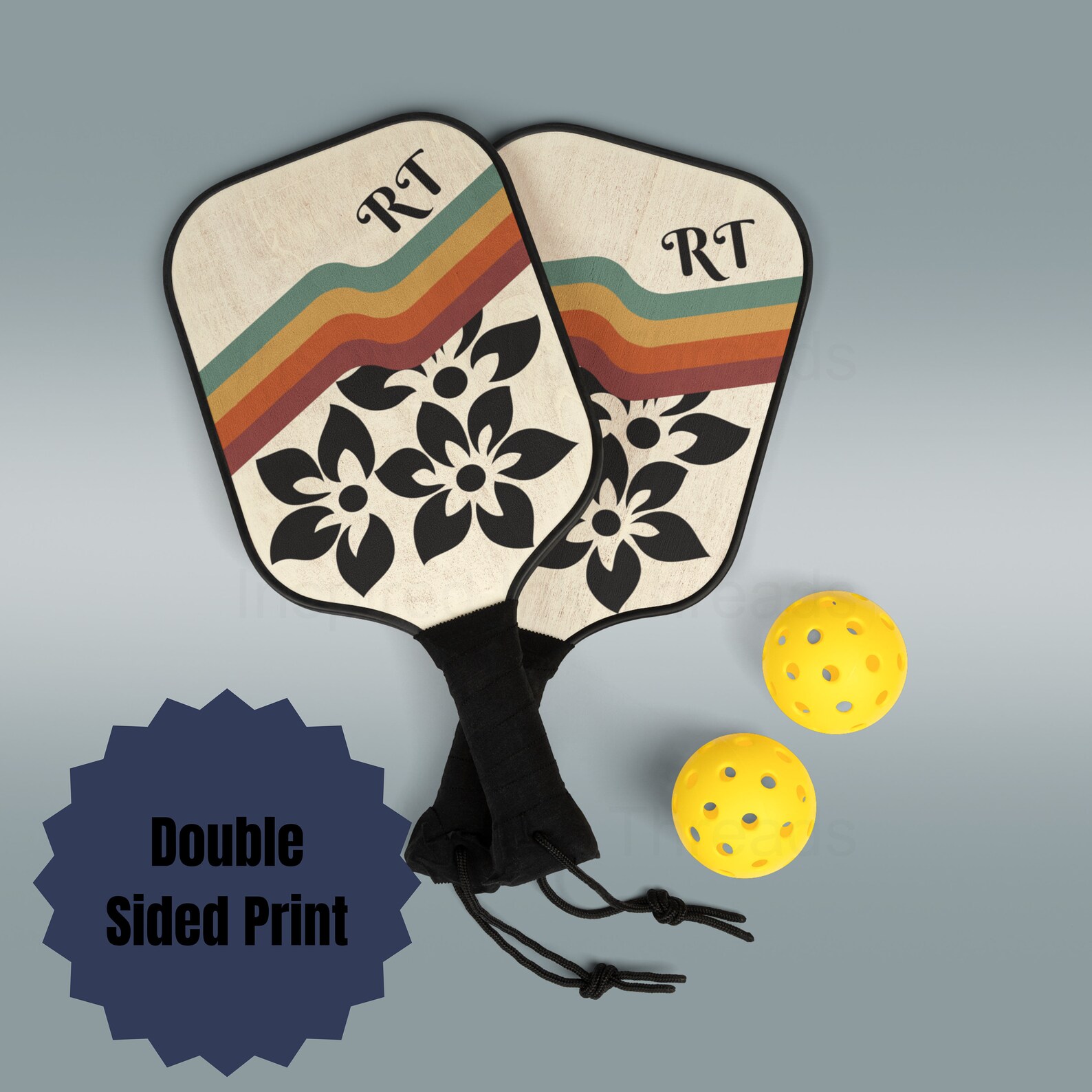 Personalized Initials Pickleball Paddle Set, Customized Pickleball Kit ...