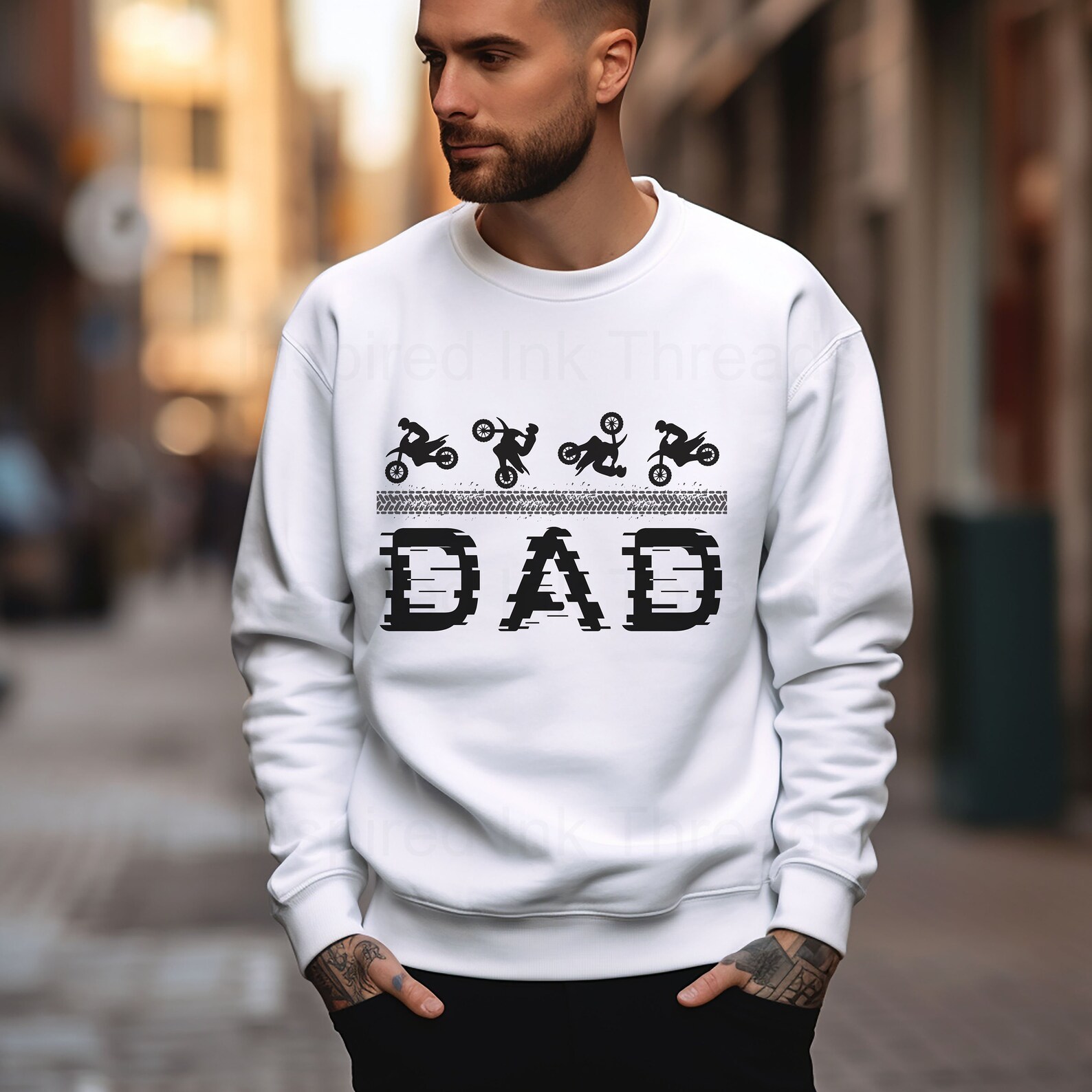 Dirt Bike Dad Crewneck Sweatshirt, Moto Dad, Father's Day Gift, Gift ...