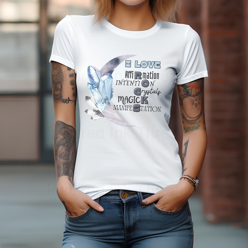 I Love Rocks Shirt, Crystal Healing Shirt, Affirmation Intention ...