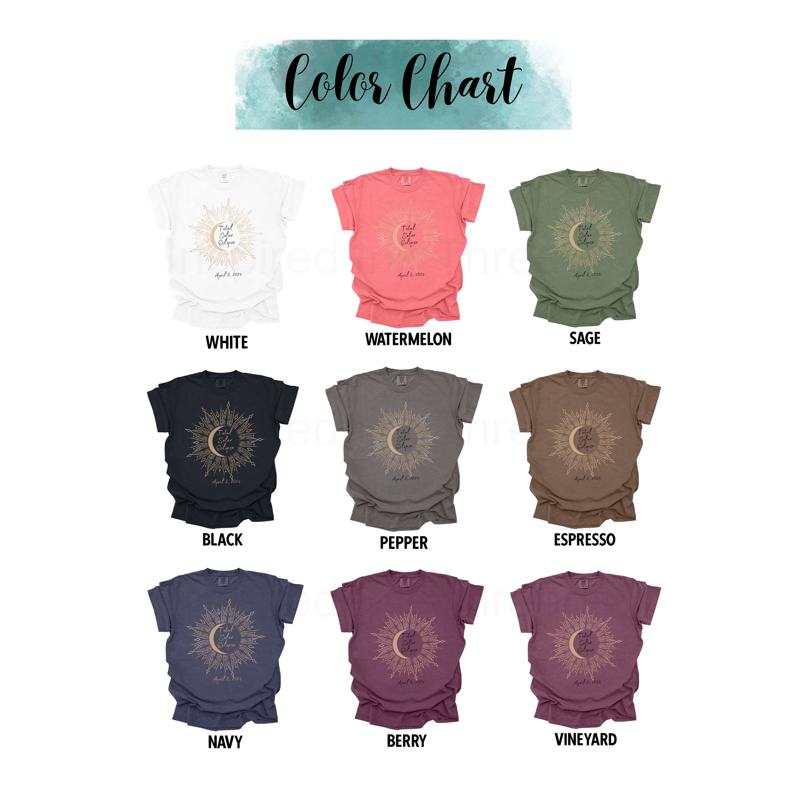 Total Solar Eclipse T-shirt, Solar Eclipse Tee, April 8th Total Eclipse ...