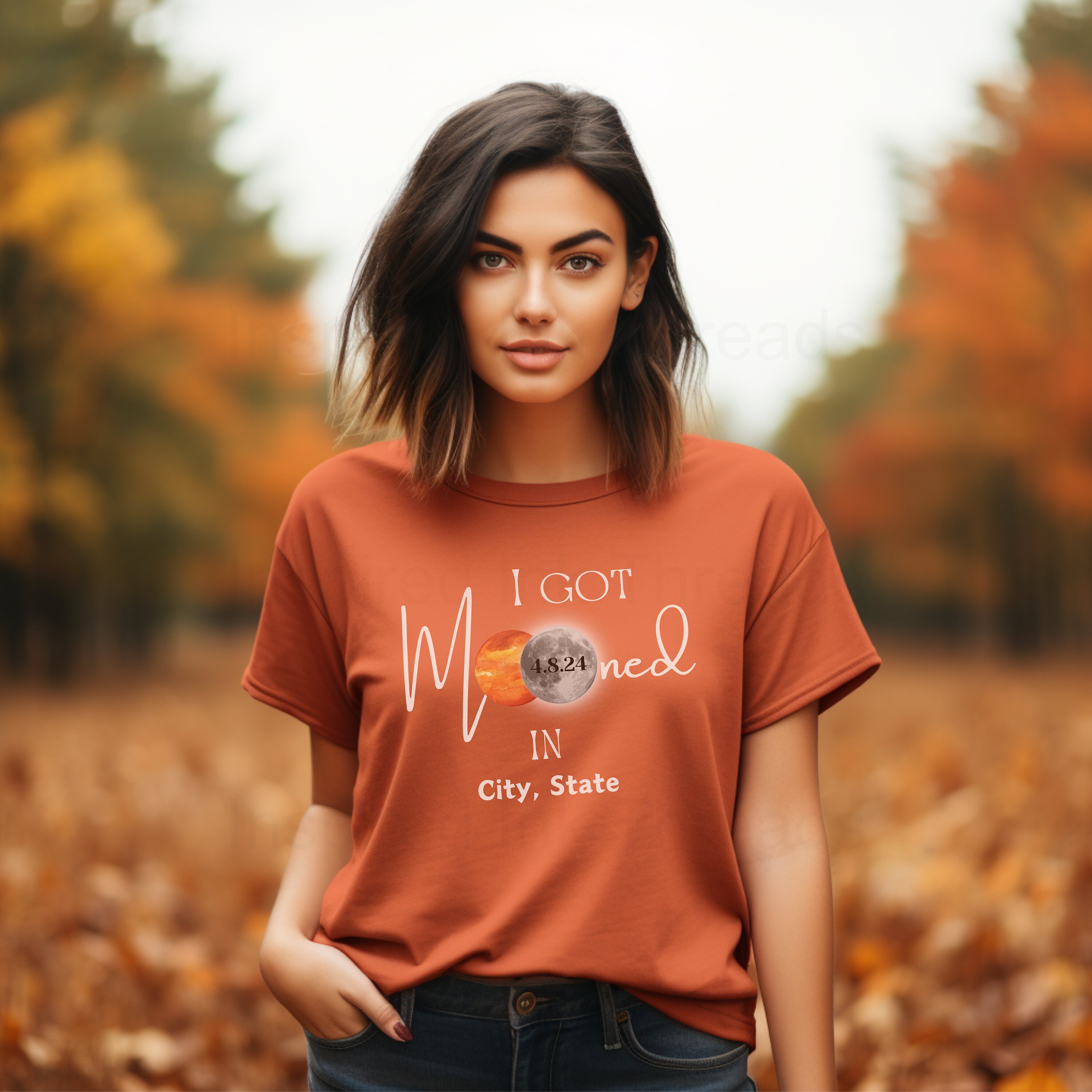 I Got Mooned T-shirt, Total Solar Eclipse Shirt, Personalized Tee ...