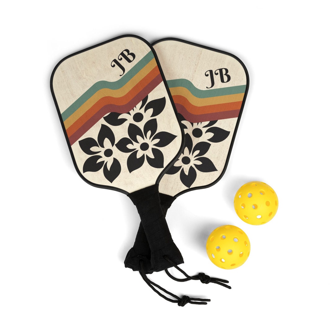 Personalized Initials Pickleball Paddle Set, Customized Pickleball Kit ...