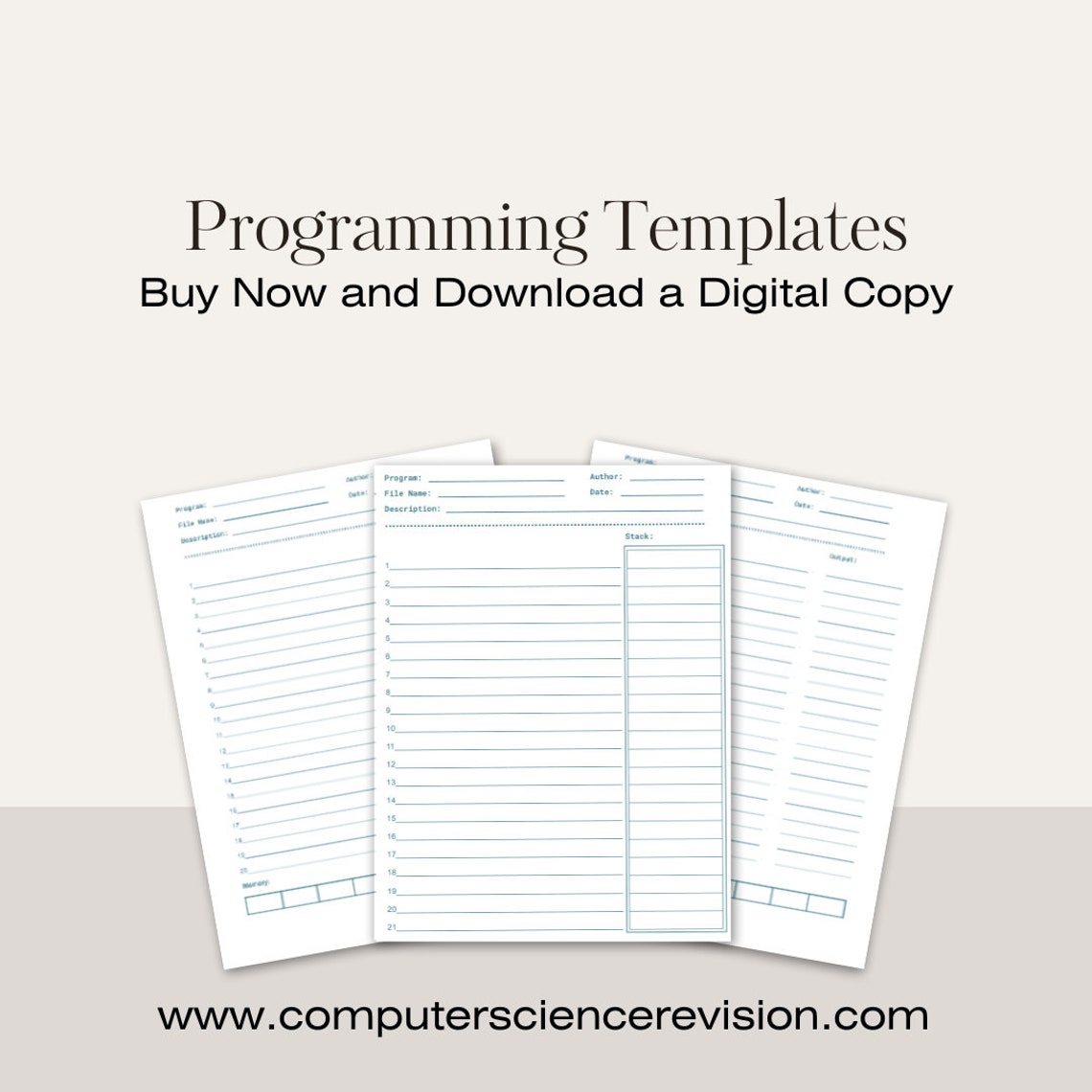 Coding/programmingtemplate Digital Notebook - Light & Dark Theme, for ...