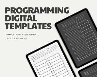 Coding/programmingtemplate Digital Notebook Light Theme, for Goodnotes ...